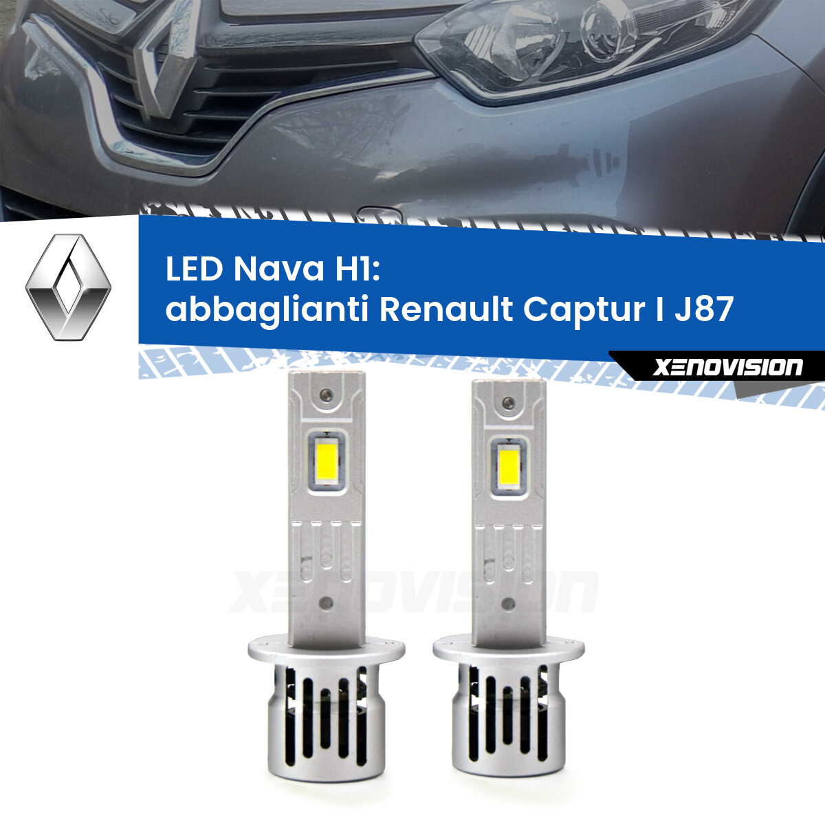 Abbaglianti LED Renault Captur I J87 prima serie: H1 Nava