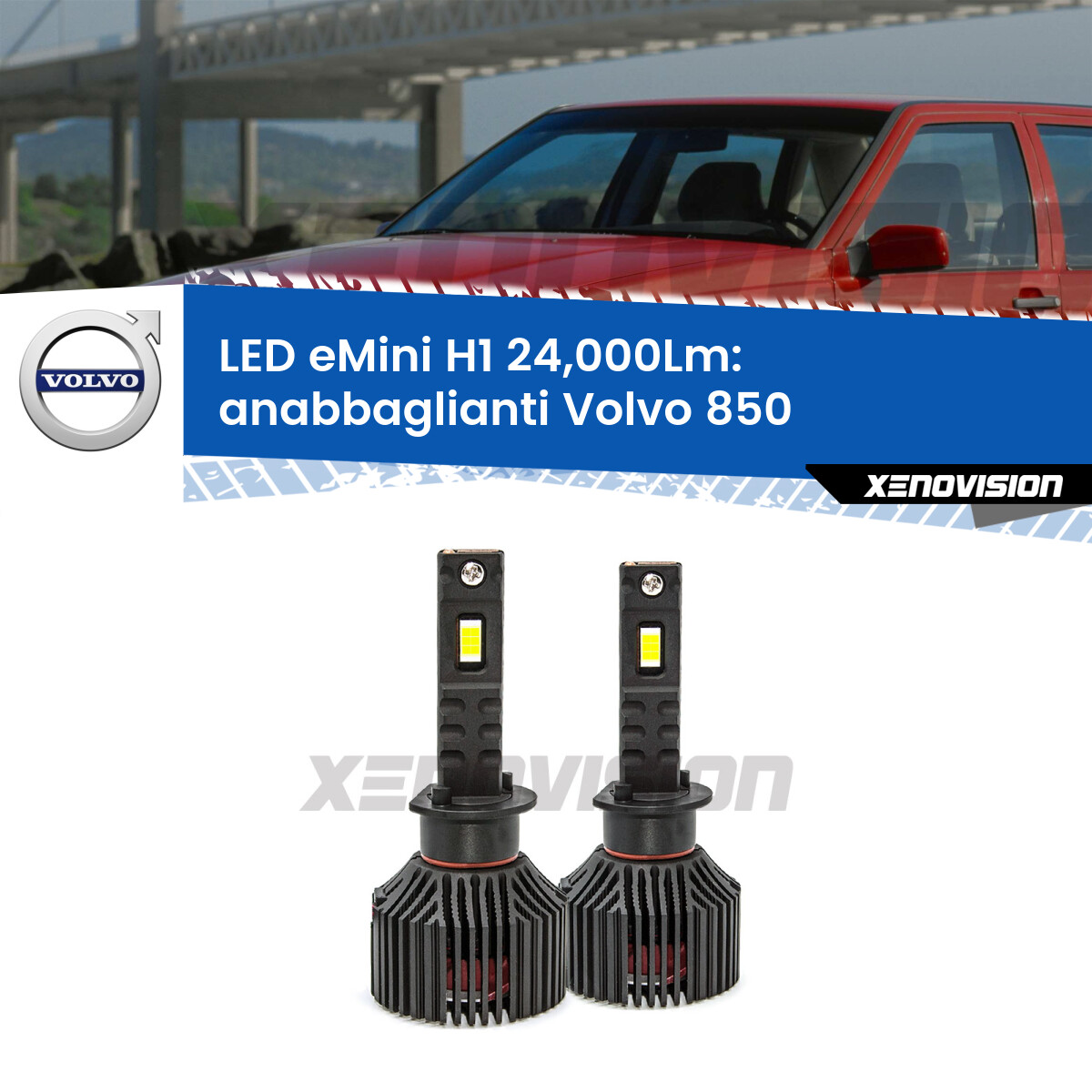 Anabbaglianti LED H1 24,000Lm per Volvo 850 a parabola doppia